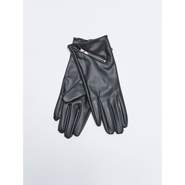 Deri Görünümlü Kadın Eldiven Deri Görünümlü Kadın Eldiven