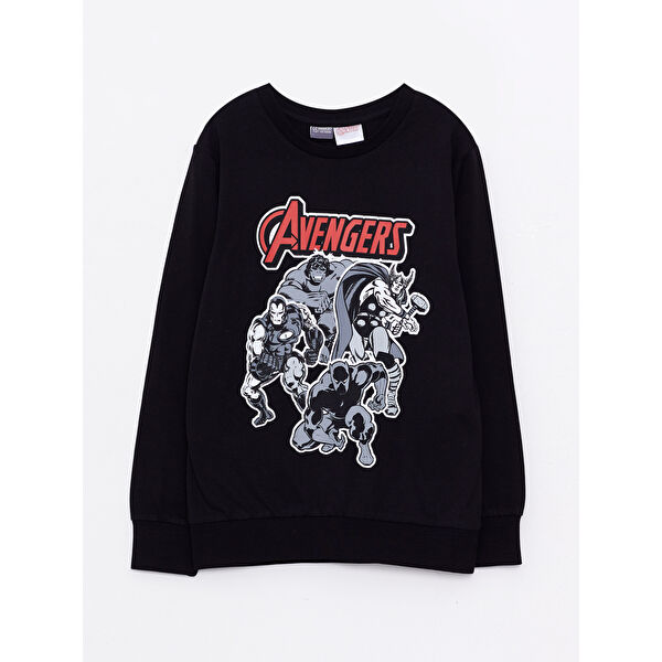 Bisiklet Yaka Avengers Baskılı Uzun Kollu Erkek Çocuk Tişört Bisiklet Yaka Avengers Baskılı Uzun Kollu Erkek Çocuk Tişört