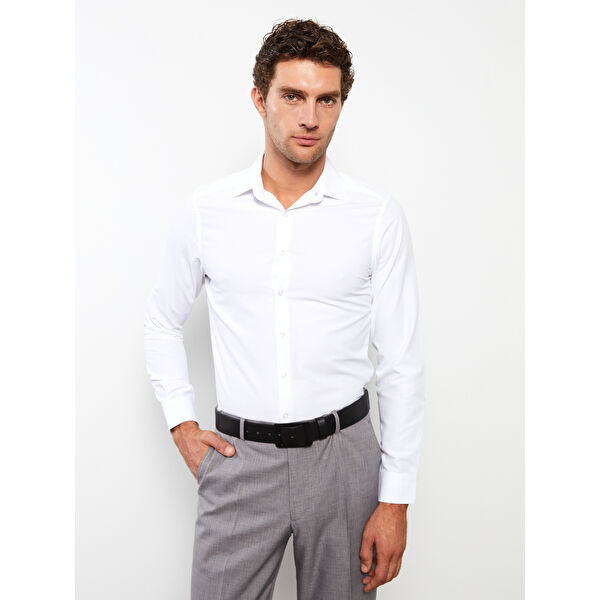 Slim Fit Uzun Kollu Poplin Erkek Gömlek Slim Fit Uzun Kollu Poplin Erkek Gömlek