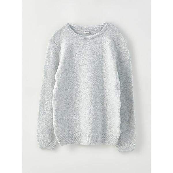 Bisiklet Yaka Basic Uzun Kollu Kız Çocuk Triko Kazak