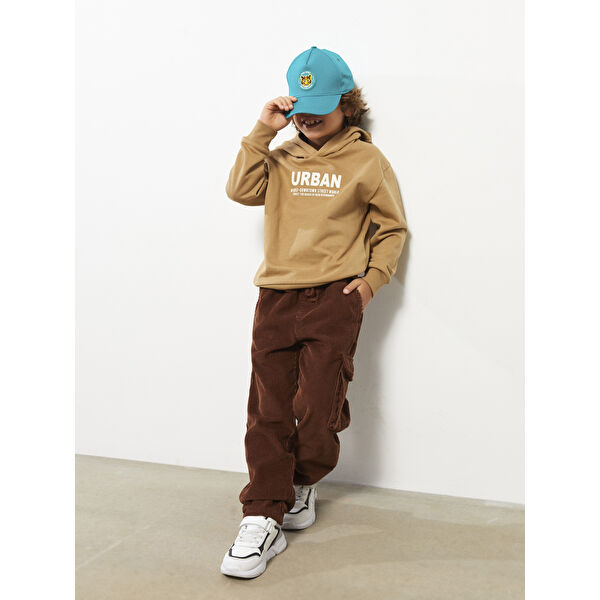 Beli Lastikli Basic Kadife Erkek Çocuk Pantolon