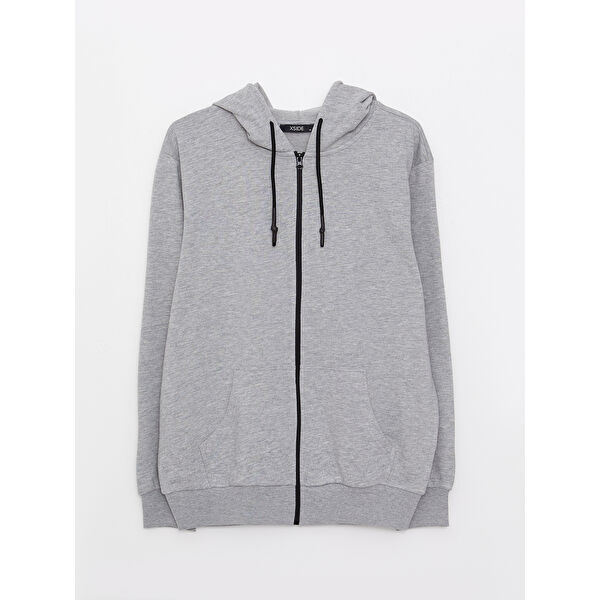 Standart Kalıp Kapüşonlu Erkek Spor Hırka Standart Kalıp Kapüşonlu Erkek Spor Hırka