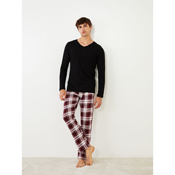 Standart Kalıp Ekose Erkek Pijama Alt Standart Kalıp Ekose Erkek Pijama Alt
