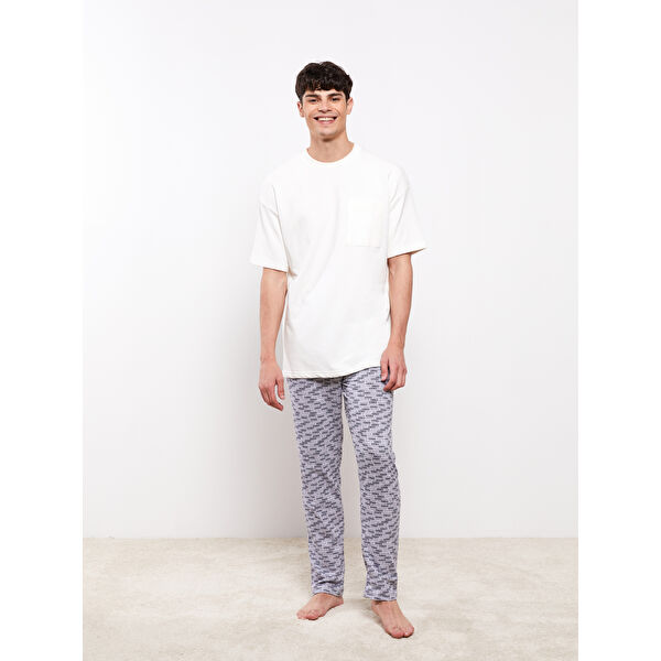 Standart Kalıp Desenli Erkek Pijama Alt