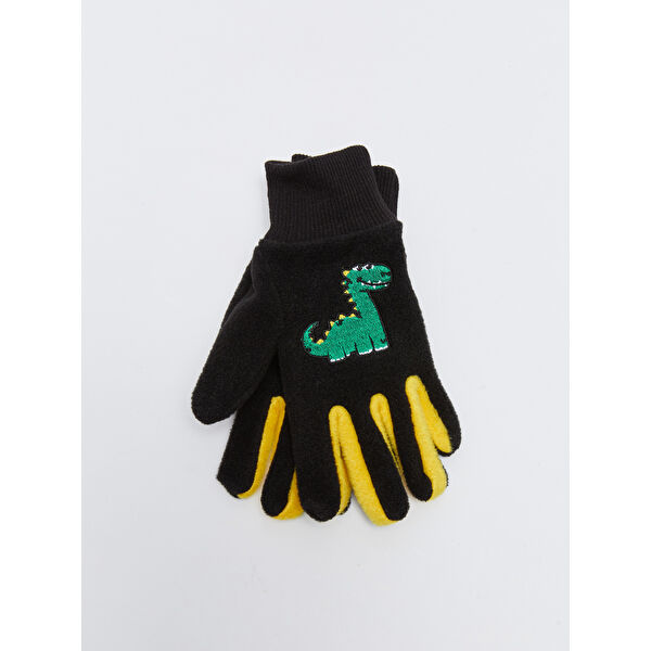 Dinozor Nakışlı Polar Erkek Çocuk Eldiven Dinozor Nakışlı Polar Erkek Çocuk Eldiven