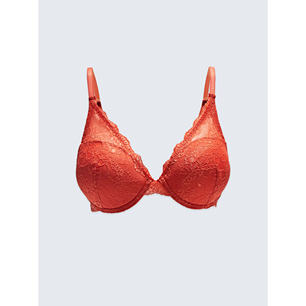 Balenli Yarım Dolgulu Dantelli Tişört Sütyen Balenli Yarım Dolgulu Dantelli Tişört Sütyen