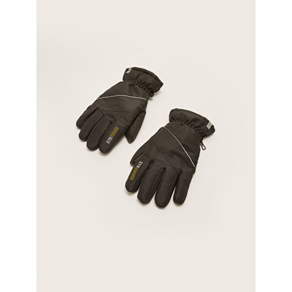 Yazı Baskılı Erkek Parmaklı Kalın Kış Eldiveni Yazı Baskılı Erkek Parmaklı Kalın Kış Eldiveni