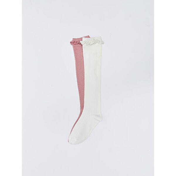 Kız Çocuk Dizaltı Çorap 2'li