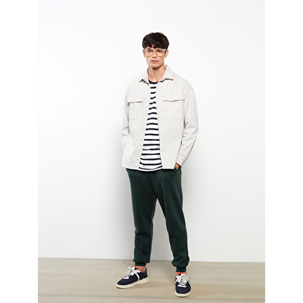 Rahat Kalıp Uzun Kollu Erkek Gömlek Ceket