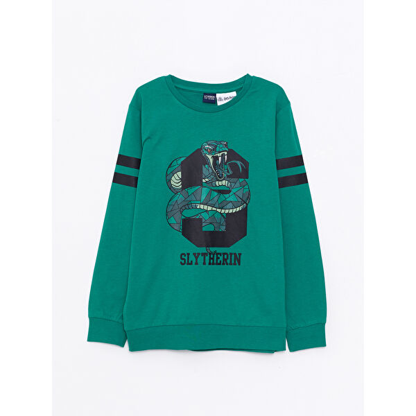 Bisiklet Yaka Harry Potter Baskılı Uzun Kollu Pamuklu Erkek Çocuk Tişört Bisiklet Yaka Harry Potter Baskılı Uzun Kollu Pamuklu Erkek Çocuk Tişört