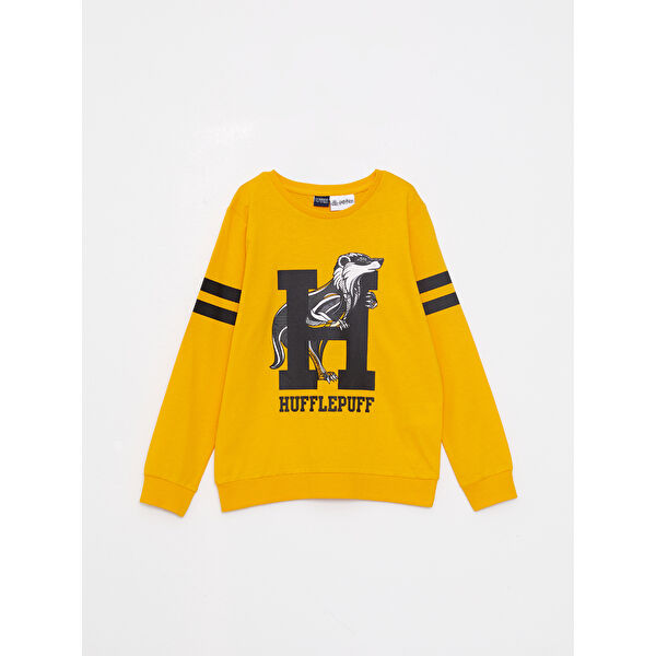 Bisiklet Yaka Harry Potter Baskılı Uzun Kollu Pamuklu Erkek Çocuk Tişört Bisiklet Yaka Harry Potter Baskılı Uzun Kollu Pamuklu Erkek Çocuk Tişört