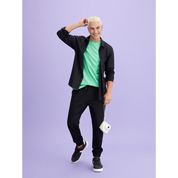 Slim Fit Gabardin Erkek Jogger Pantolon