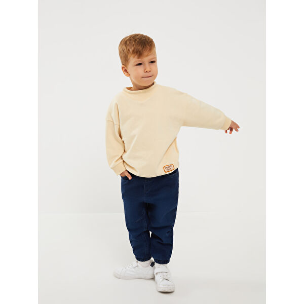 Beli Lastikli Erkek Bebek Jean Pantolon