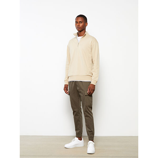 Slim Fit Gabardin Erkek Jogger Pantolon