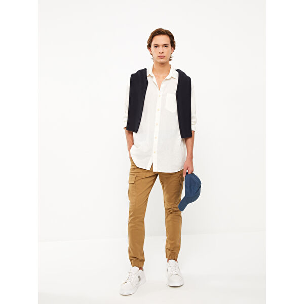 Slim Fit Gabardin Erkek Jogger Pantolon