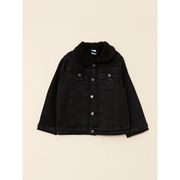 Polo Yaka Uzun Kollu Basic Erkek Bebek Jean Ceket Polo Yaka Uzun Kollu Basic Erkek Bebek Jean Ceket