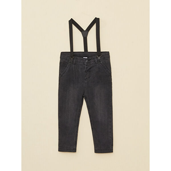 Basic Erkek Bebek Jean Pantolon ve Pantolon Askısı 2'li Basic Erkek Bebek Jean Pantolon ve Pantolon Askısı 2'li