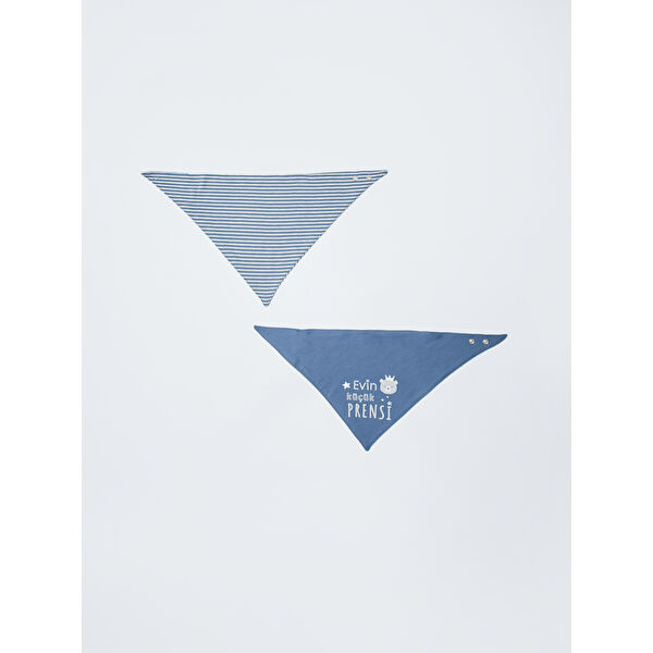 Desenli Erkek Bebek Mama Önlüğü 2'li