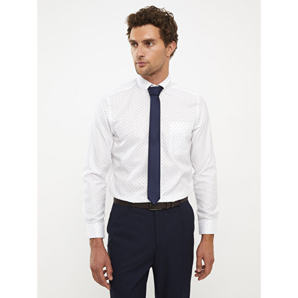 Regular Fit Uzun Kollu Gabardin Erkek Gömlek