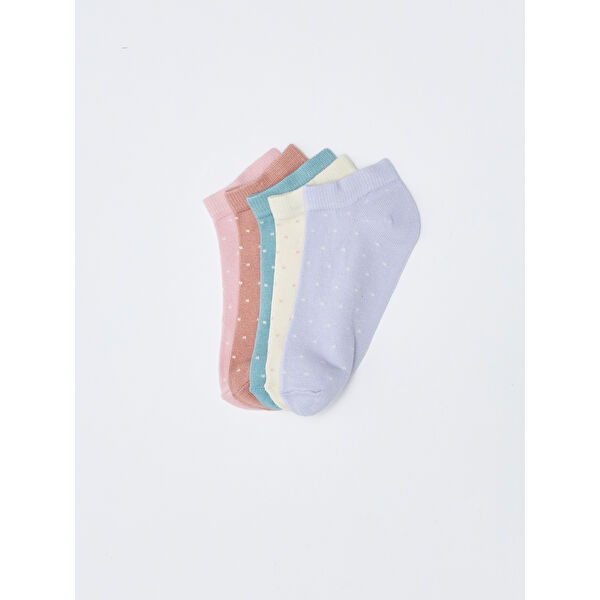 Desenli Kız Çocuk Patik Çorap 5'li