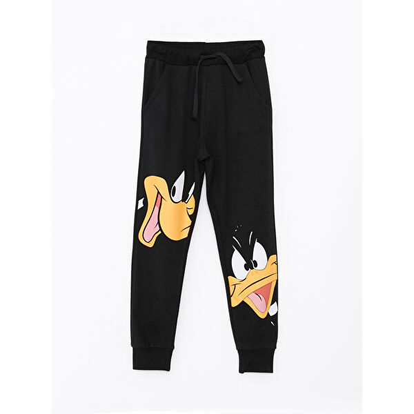 Beli Lastikli Daffy Duck Baskılı Erkek Çocuk Jogger Eşofman Altı Beli Lastikli Daffy Duck Baskılı Erkek Çocuk Jogger Eşofman Altı