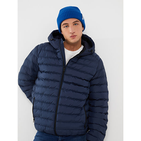 Standart Kalıp Kapüşonlu Erkek Şişme Mont