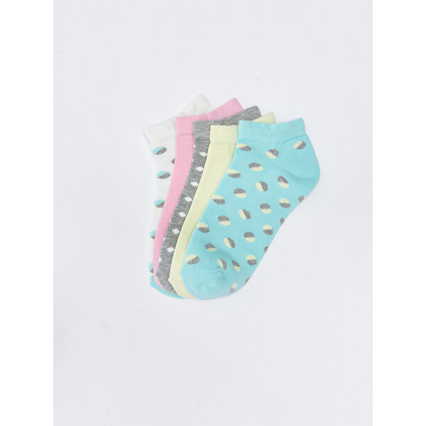 Desenli Kadın Patik Çorap 5'li Paket