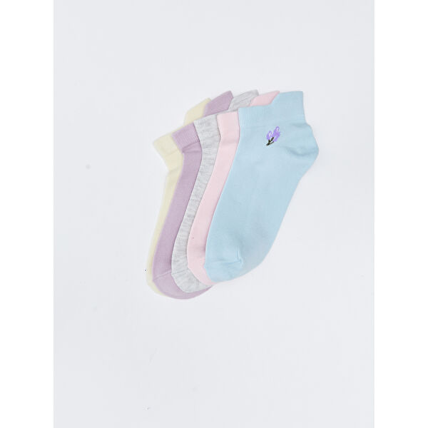 Desenli Kadın Patik Çorap 5 'li Paket