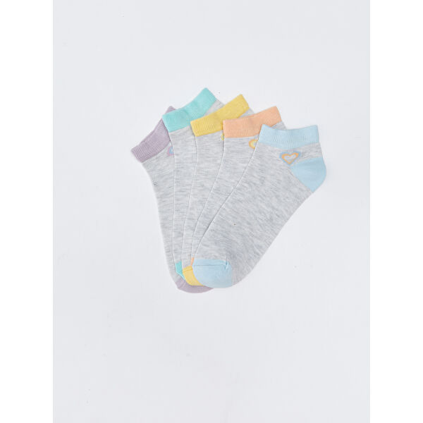 Renk Bloklu Kadın Patik Çorap 5'li Paket Renk Bloklu Kadın Patik Çorap 5'li Paket