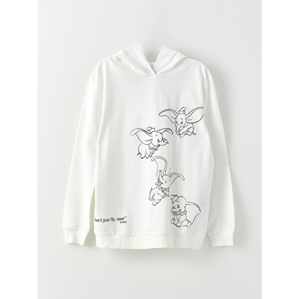 Kapüşonlu Dumbo Baskılı Uzun Kollu Kadın Sweatshirt Anne Kız Kombini Kapüşonlu Dumbo Baskılı Uzun Kollu Kadın Sweatshirt Anne Kız Kombini
