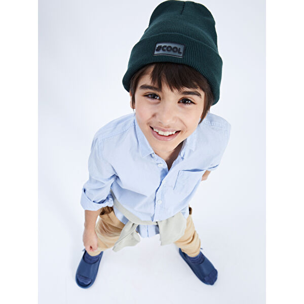 Etiket Baskılı Erkek Çocuk Bere