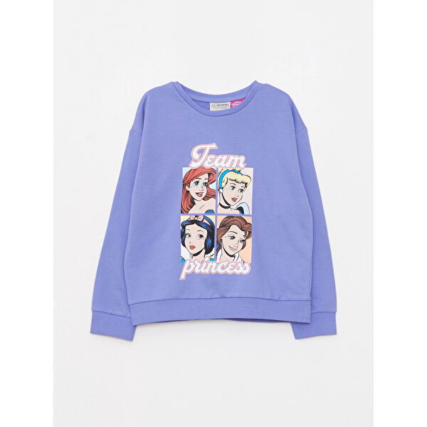 Bisiklet Yaka Disney Princess Baskılı Uzun Kollu Kız Çocuk Sweatshirt Bisiklet Yaka Disney Princess Baskılı Uzun Kollu Kız Çocuk Sweatshirt