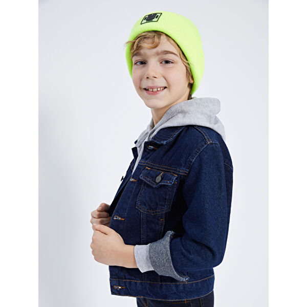 Etiket Baskılı Erkek Çocuk Bere