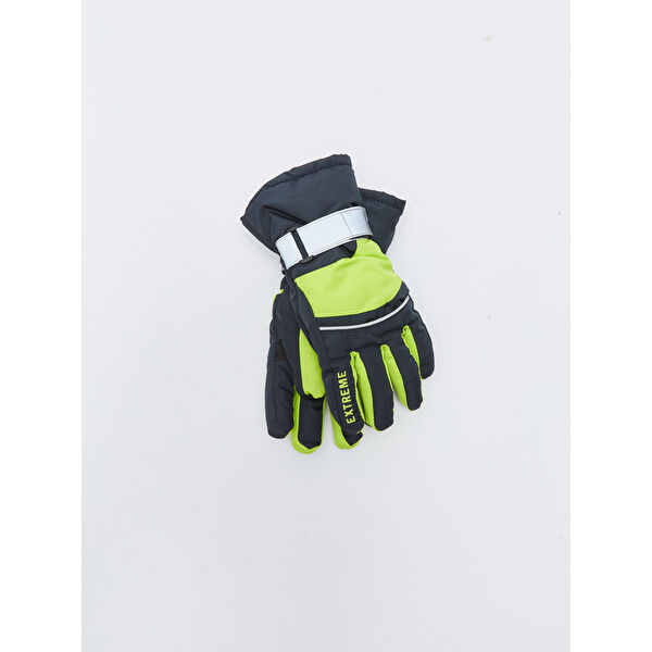 Yazı Baskılı Erkek Çocuk Kalın Eldiven Yazı Baskılı Erkek Çocuk Kalın Eldiven