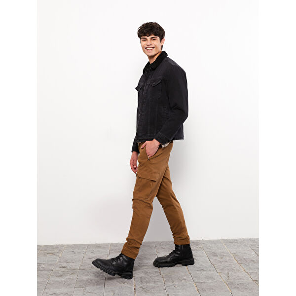 Slim Fit Gabardin Erkek Kargo Pantolon Slim Fit Gabardin Erkek Kargo Pantolon