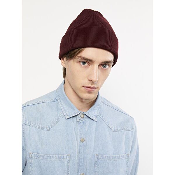 Düz Erkek Triko Bere