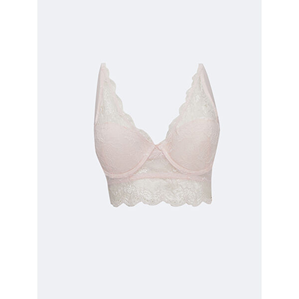 Balenli Yarım Dolgulu Dantelli Bralet Sütyen Balenli Yarım Dolgulu Dantelli Bralet Sütyen