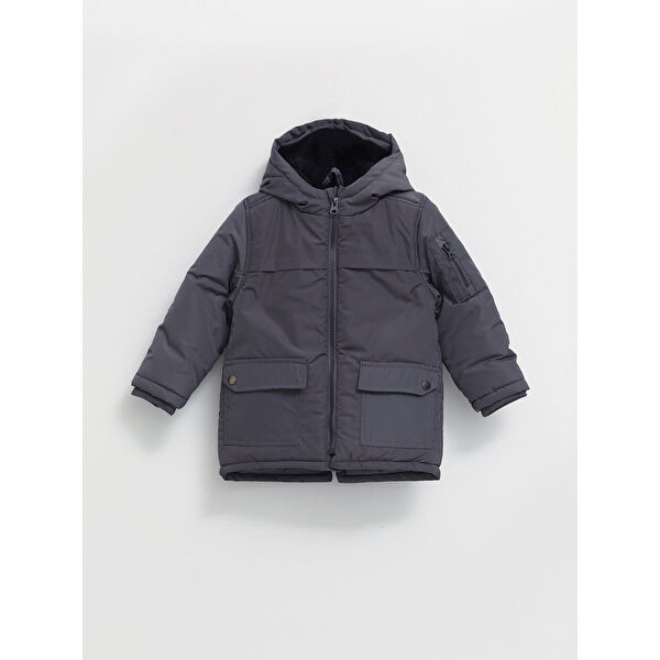 Kapüşonlu Uzun Kollu Basic Erkek Bebek Mont Kapüşonlu Uzun Kollu Basic Erkek Bebek Mont