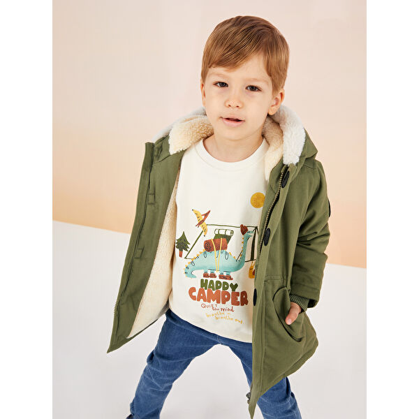 Kapüşonlu Uzun Kollu Basic Erkek Bebek Mont Kapüşonlu Uzun Kollu Basic Erkek Bebek Mont