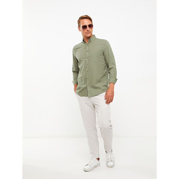 Regular Fit Uzun Kollu Poplin Erkek Gömlek Regular Fit Uzun Kollu Poplin Erkek Gömlek