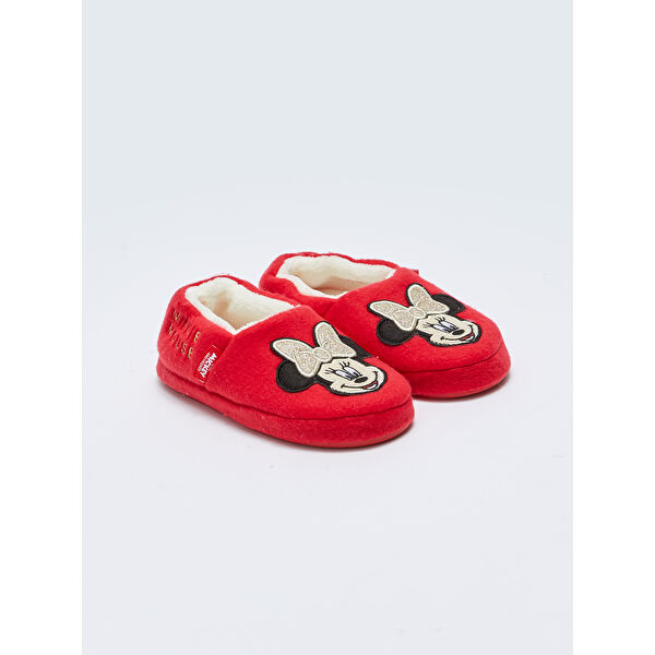 Minnie Mouse Lisanslı Pelüş Kız Çocuk Ev Ayakkabısı Minnie Mouse Lisanslı Pelüş Kız Çocuk Ev Ayakkabısı