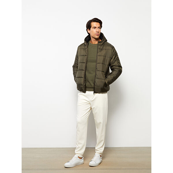 Standart Kalıp Kapüşonlu Erkek Şişme Mont