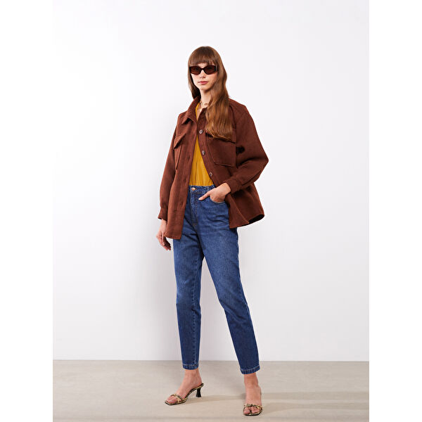 Wideleg Düz Kadın Rodeo Jean Pantolon