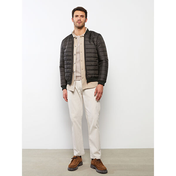 Standart Kalıp Kolej Yaka Erkek Şişme Mont