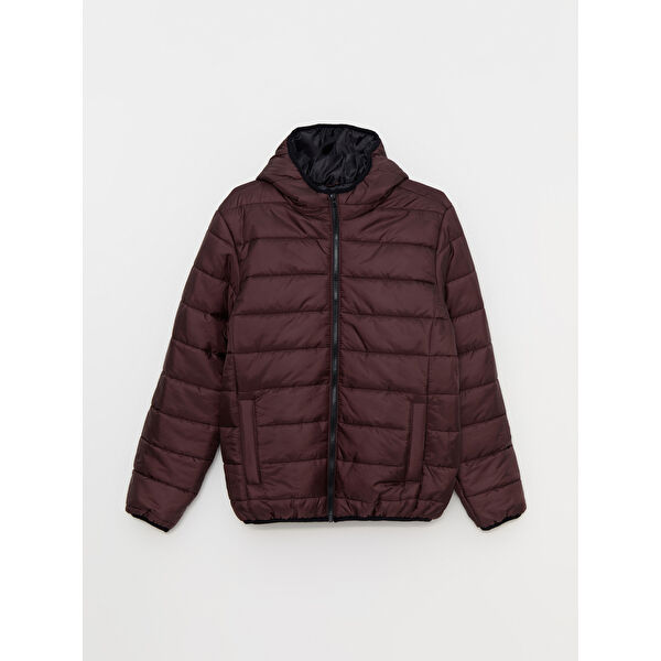 Standart Kalıp Kapüşonlu Erkek Şişme Mont