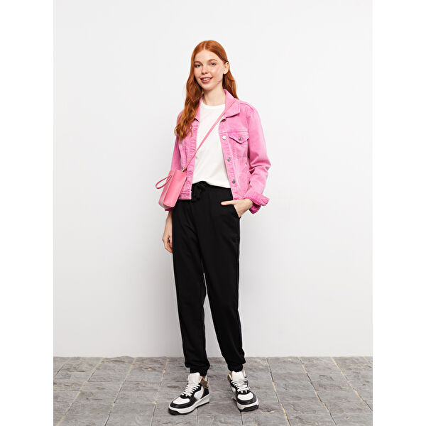 Beli Lastikli Düz Cep Detaylı Kadın Eşofman Altı