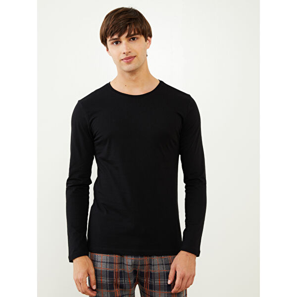 Bisiklet Yaka Uzun Kollu Erkek Fanila