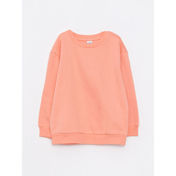 Bisiklet Yaka Basic Uzun Kollu Kız Çocuk Sweatshirt