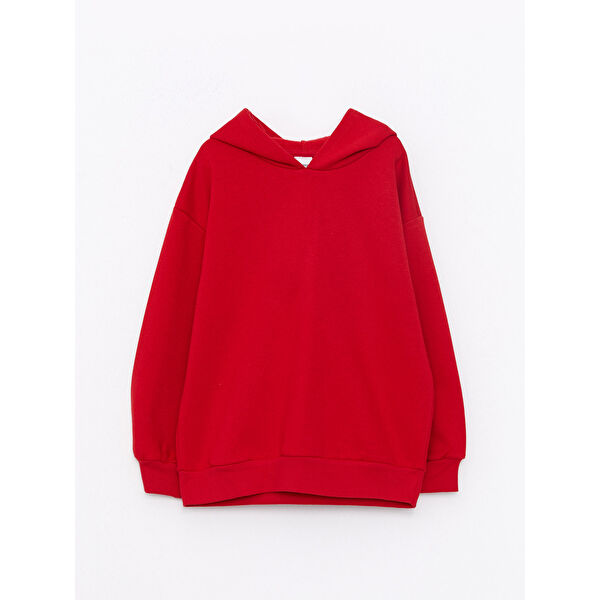 Kapüşonlu Basic Uzun Kollu Kız Çocuk Sweatshirt