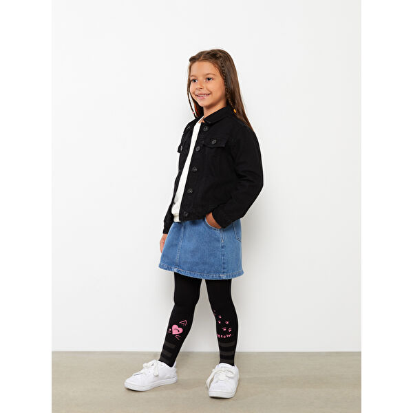 Baskılı Kız Çocuk Külotlu Çorap